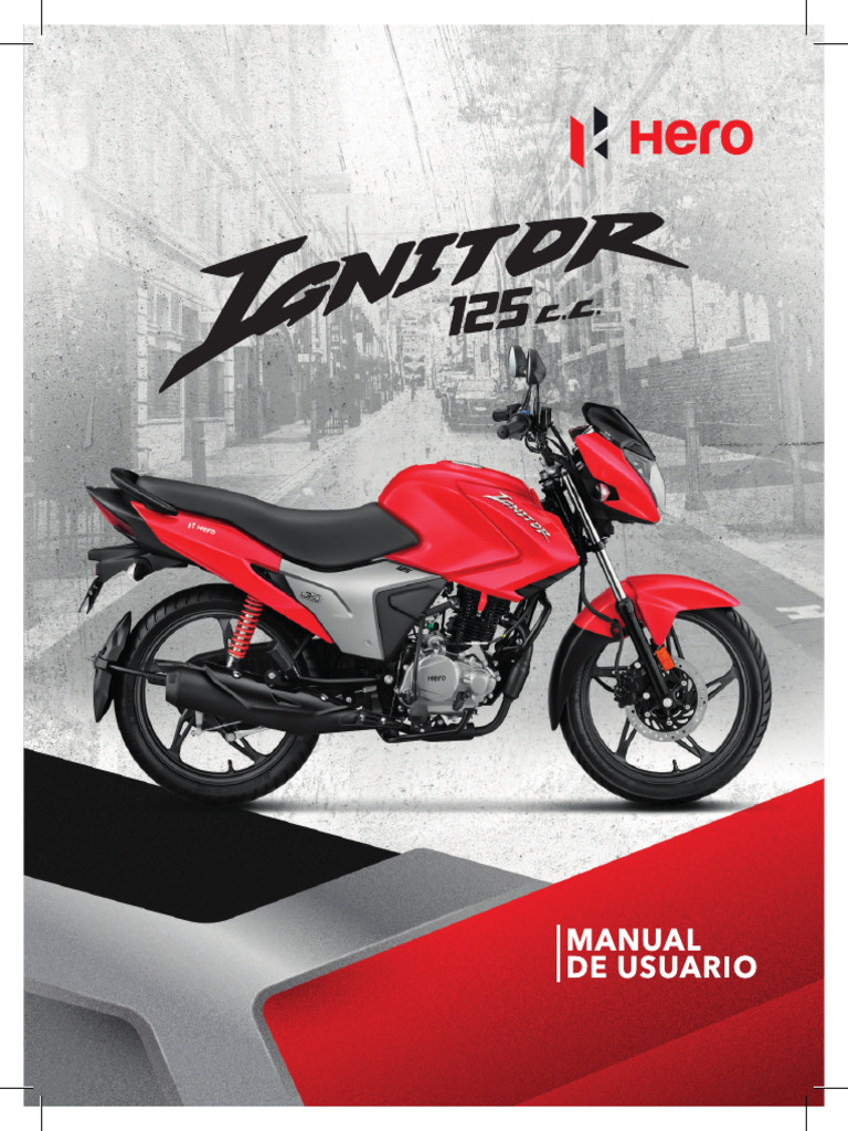 Manual de Usuario Hero Ignitor 125 | PDF | Cambiar | Motocicleta