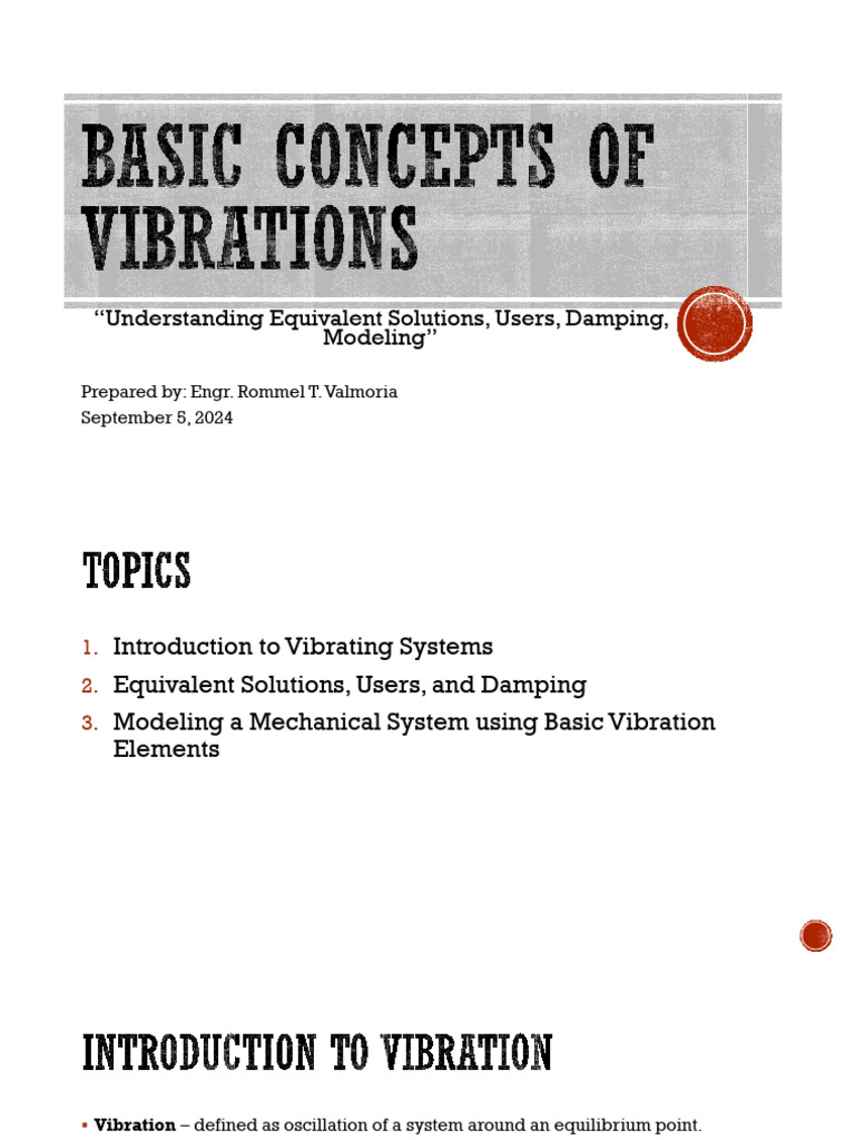Basic Concepts of Vibrations | PDF | Damping | Oscillation