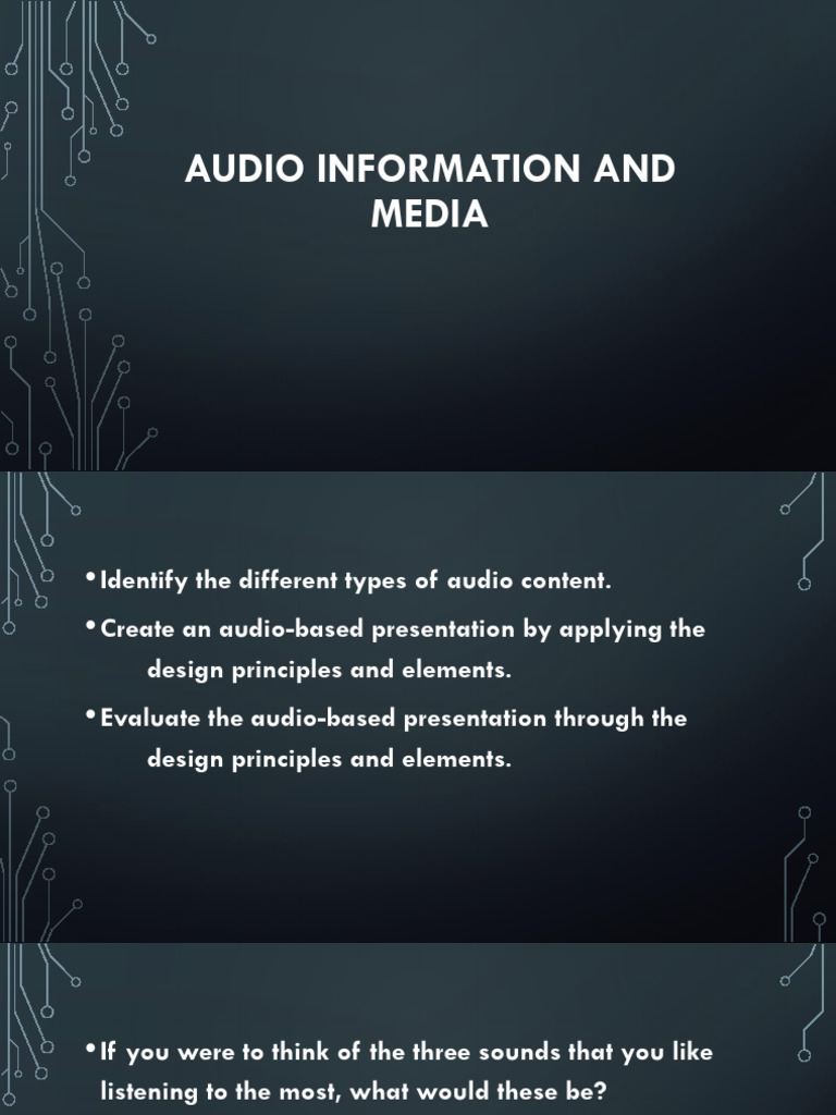 Audio Informaation and Media | PDF | Sound | Mp3