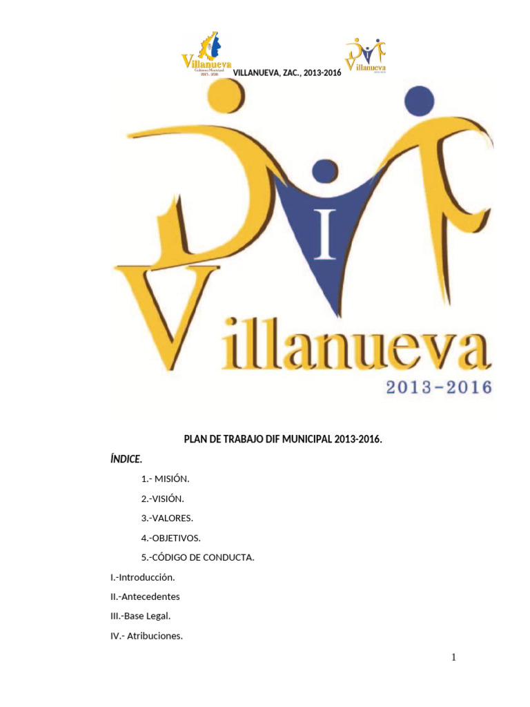 Plan de Trabajo Dif 2013 2016.. | PDF | Trabajo Social | Comportamiento