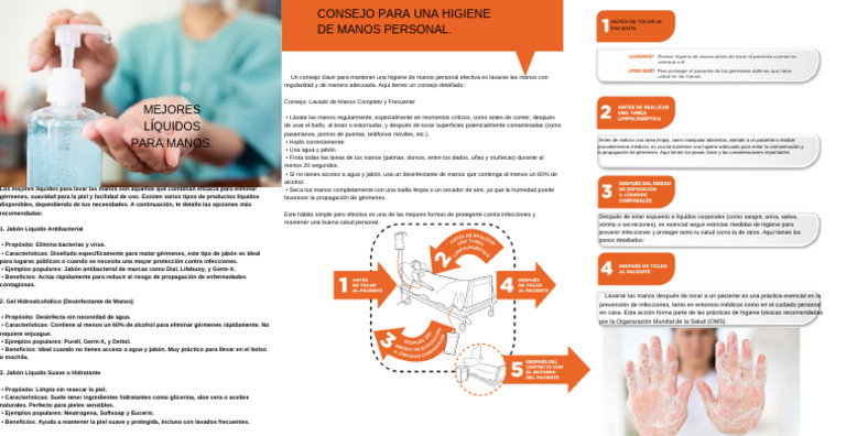 18 Triptico Higiene de Manos Porque Cuando y Como Realizarla PDF | PDF | Lavado de manos ...