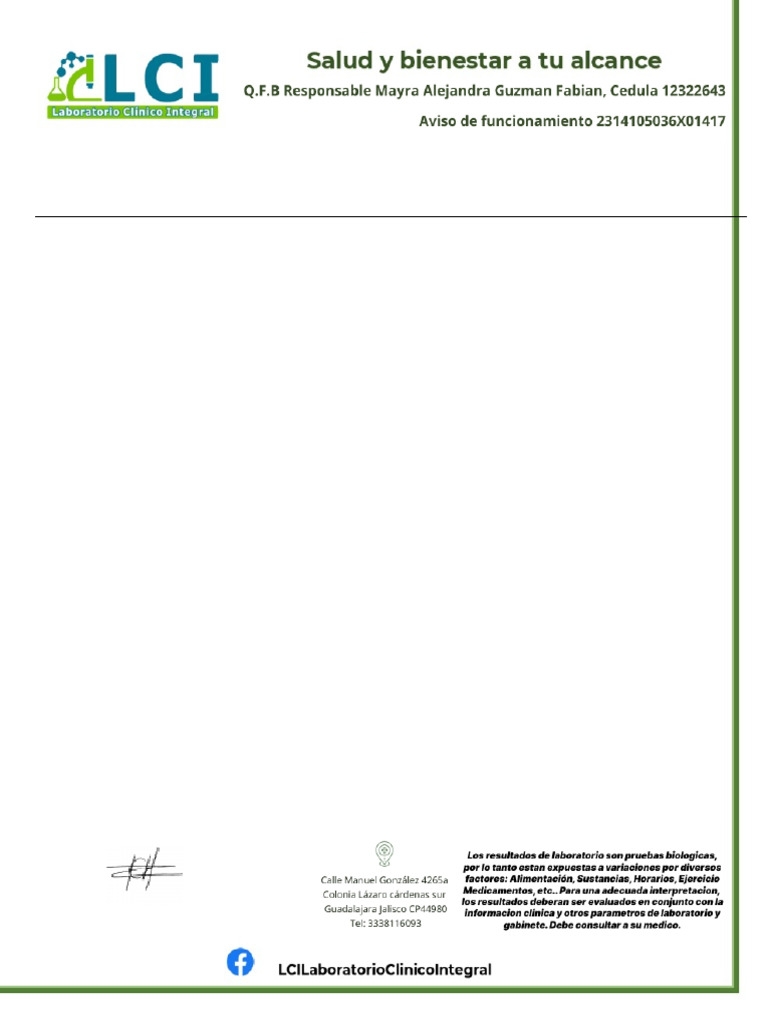 Biometria Hematica Completa (BH) : Estudio Resultado Unidad Valor de ...
