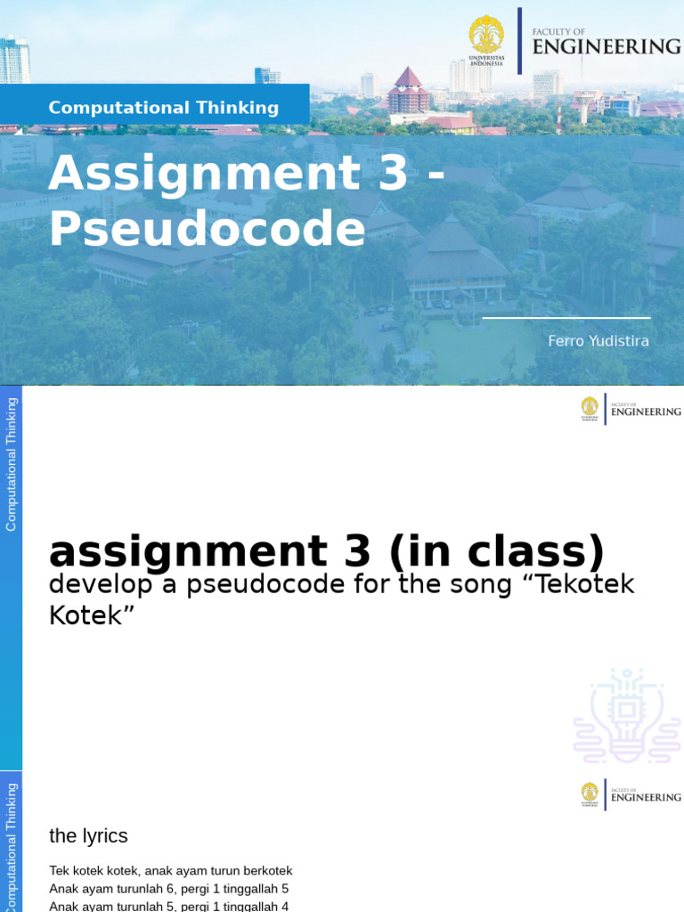 Assignment 3 - Pseudocode | PDF