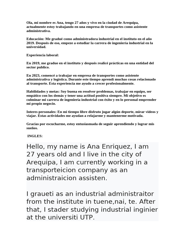 Exposicion 3 Ingles | PDF