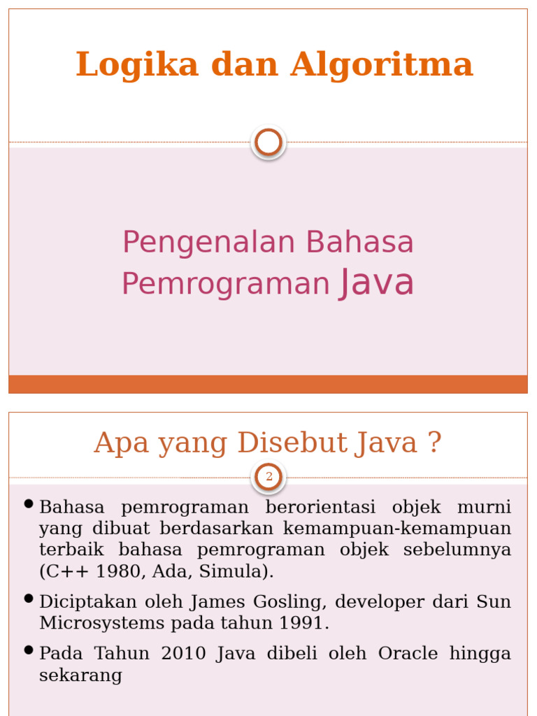 Pertemuan 4 Pengenalan Java dan operator | PDF
