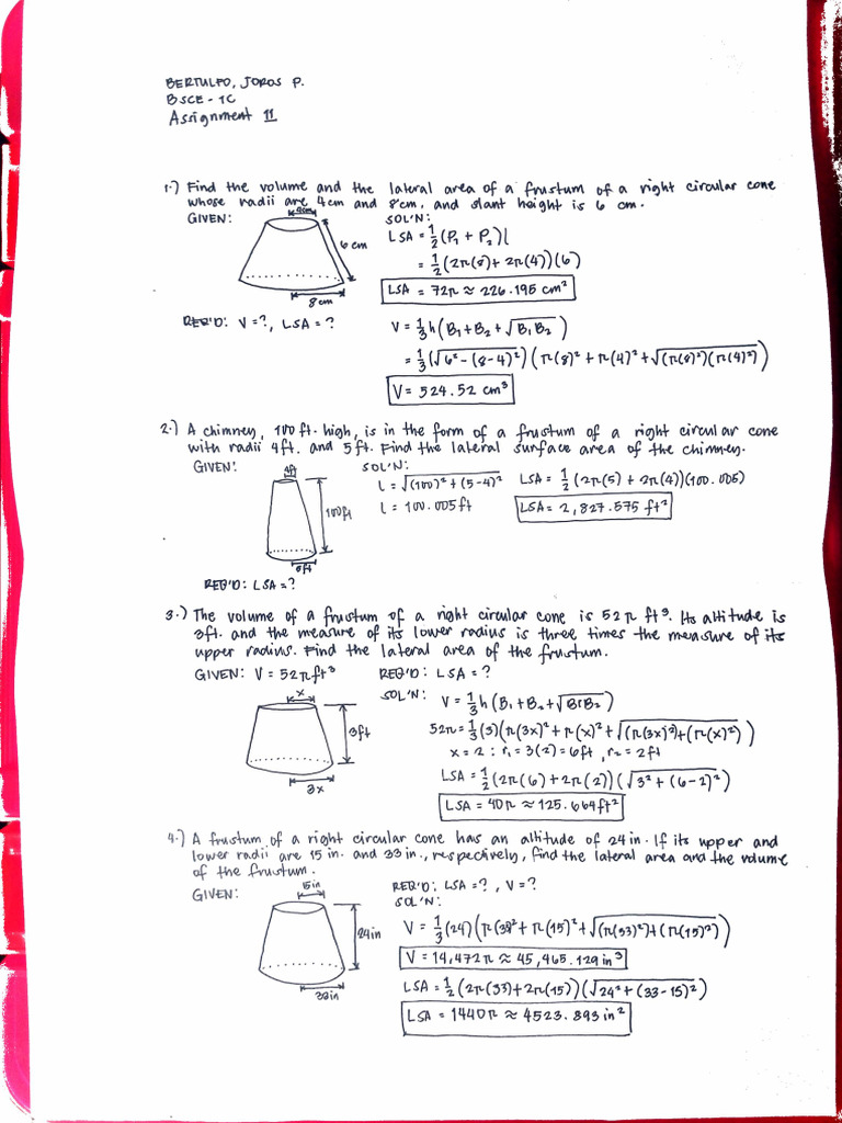 Assignment No. 11, Bertulfo, Joros P. | PDF | Geometric Objects