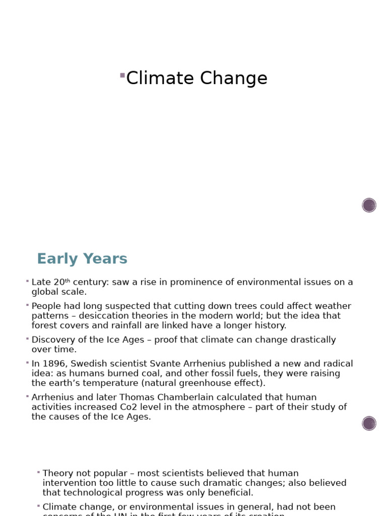 Climate Change (1) | PDF | United Nations Framework Convention On ...
