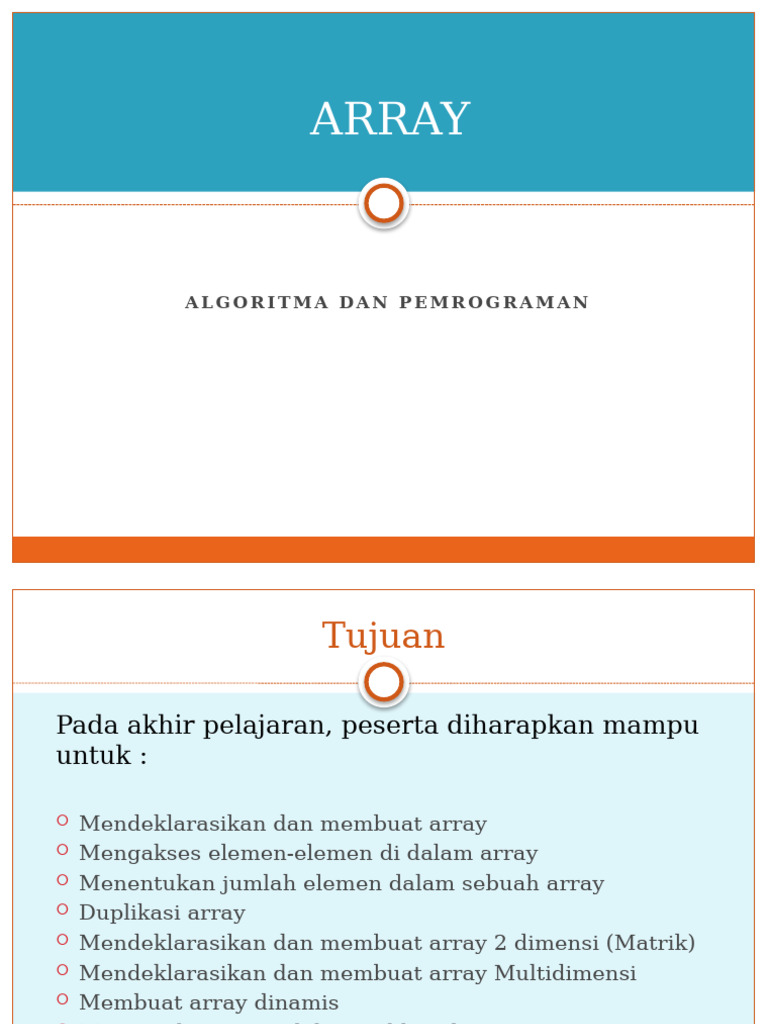 Pertemuan 7 Array | PDF