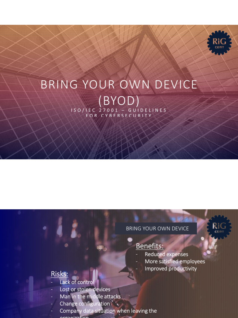 Bring Your Own Device BYOD Ppt | PDF