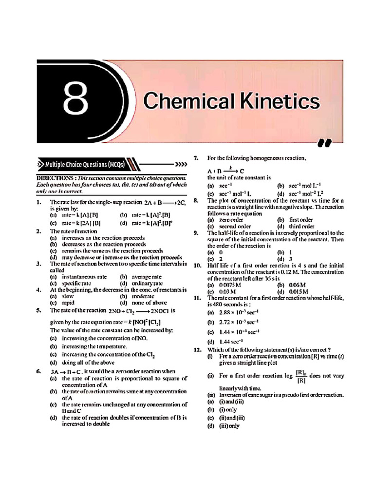 Chemical Kinetics | PDF