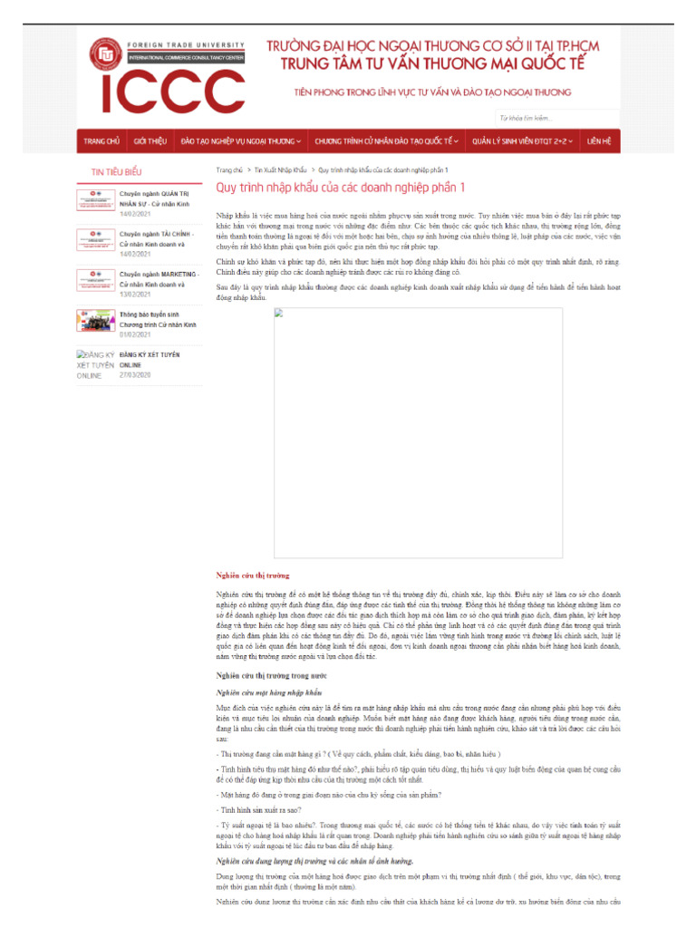 Quy Trinh Nhap Khau Cua Cac Doanh Nghiep p1 | PDF