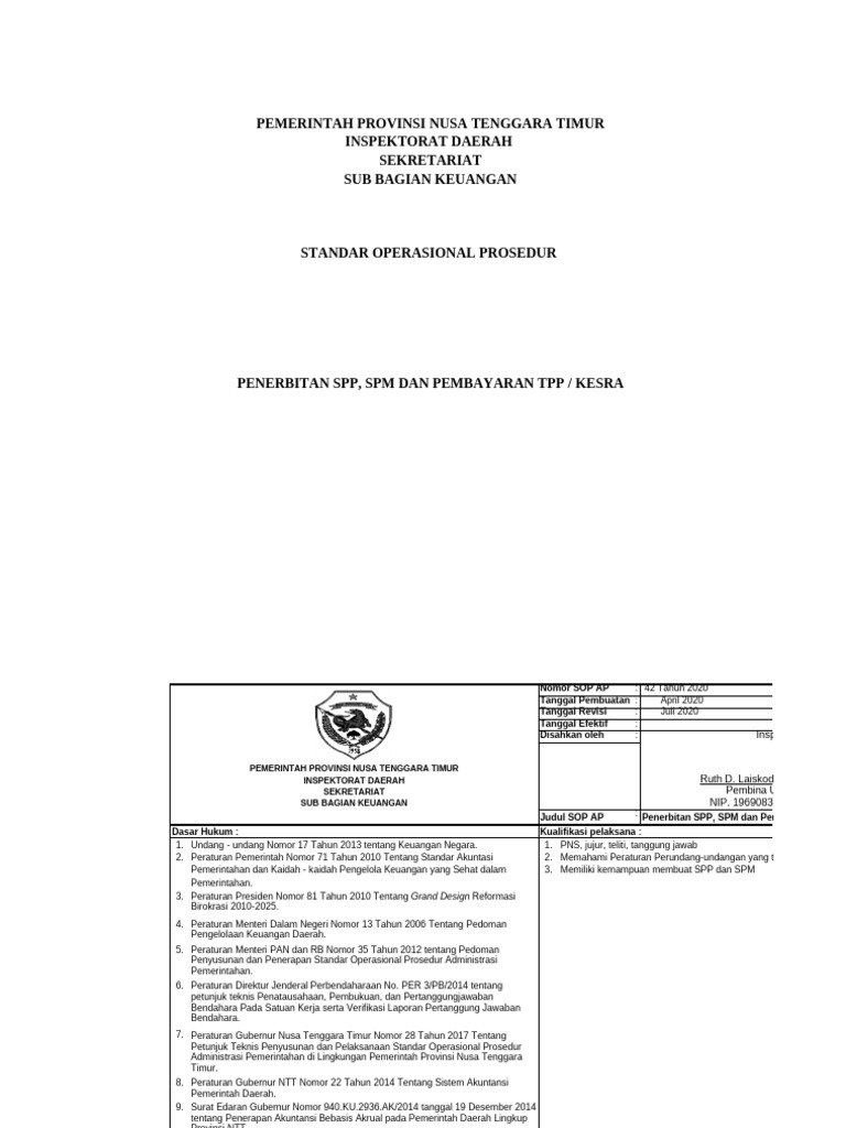 41. SOP PENGURUSAN KESRA-REVISI | PDF