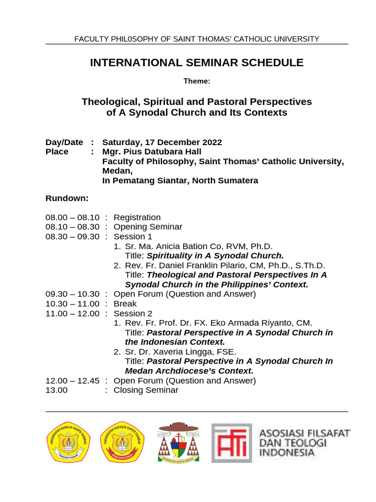 Jadwal Acara Seminar Internasional | PDF