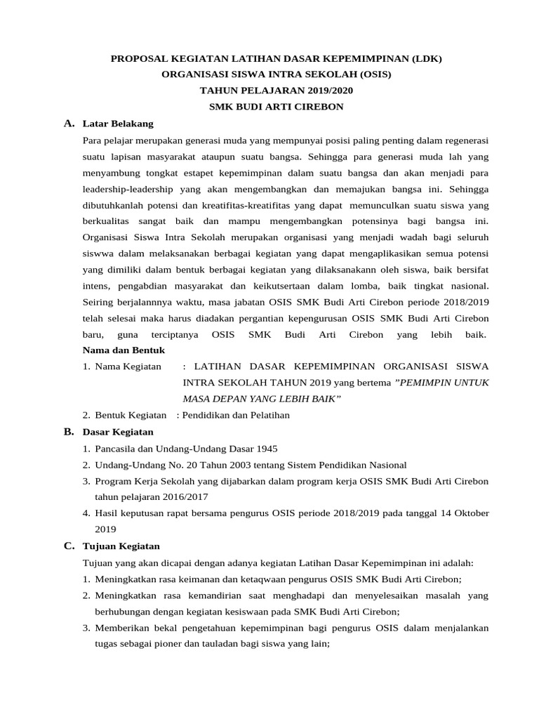 Proposal LDK Osis Thun 2019 | PDF