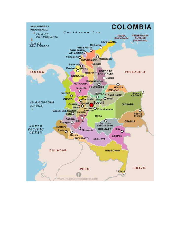 Mapa Politico de Colombia | PDF