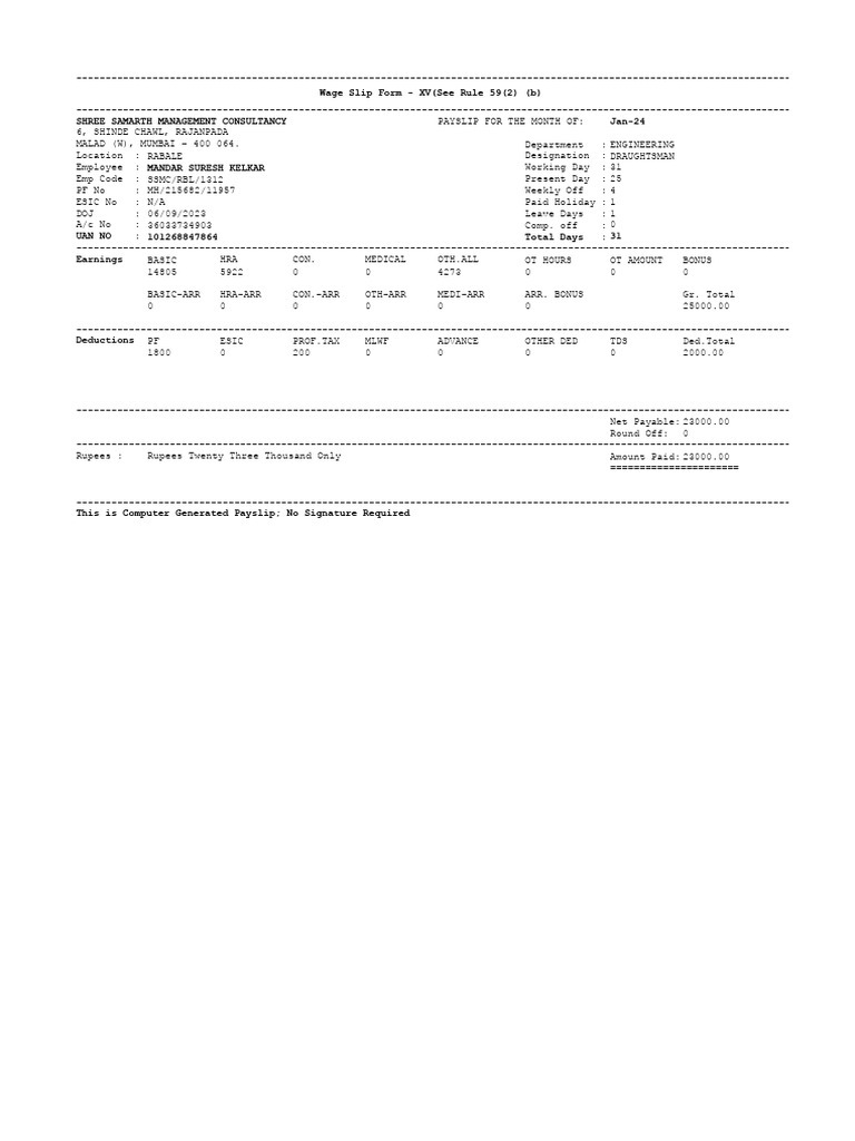 01_Mandar Kelkar (1) | PDF | Payments | Taxes