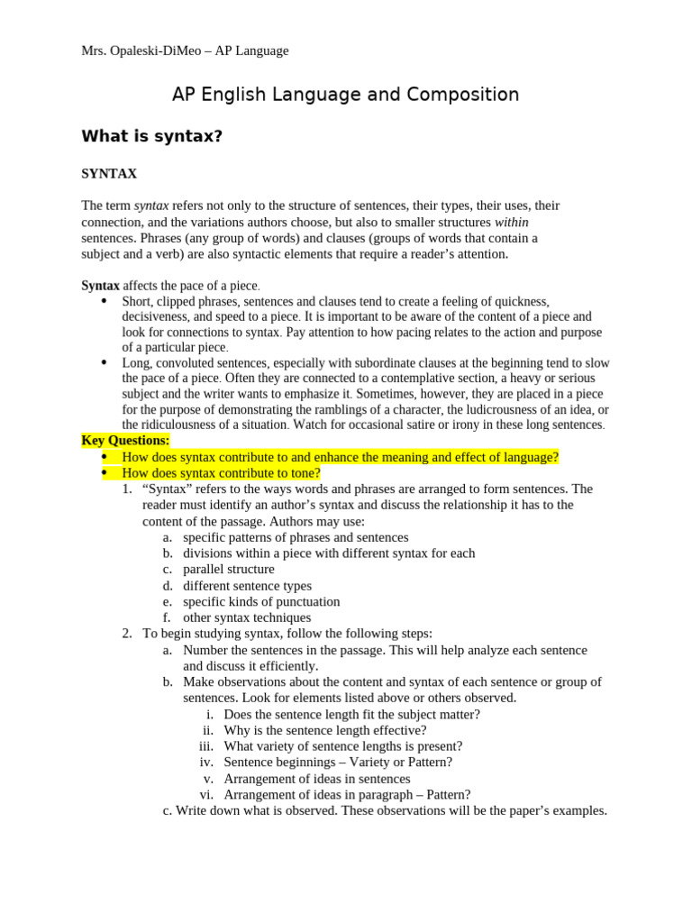 Syntax Notes | PDF | Syntax | Sentence (Linguistics) Syntax Notes | PDF | Syntax | Sentence (Linguistics)