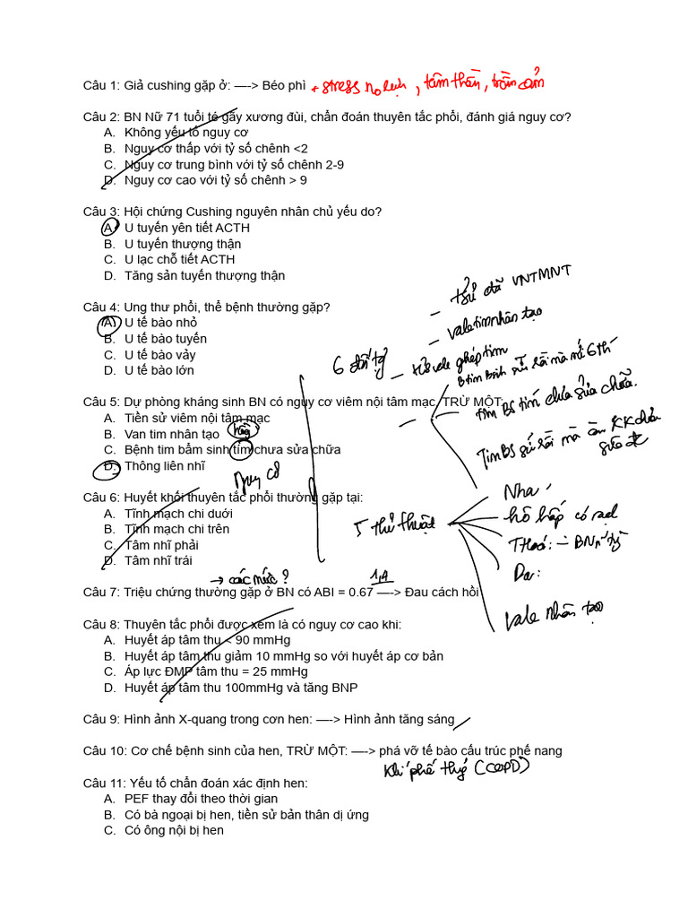 Đề thi CK Nội 1,2 Y2020C (11 - 02 - 2023) | PDF