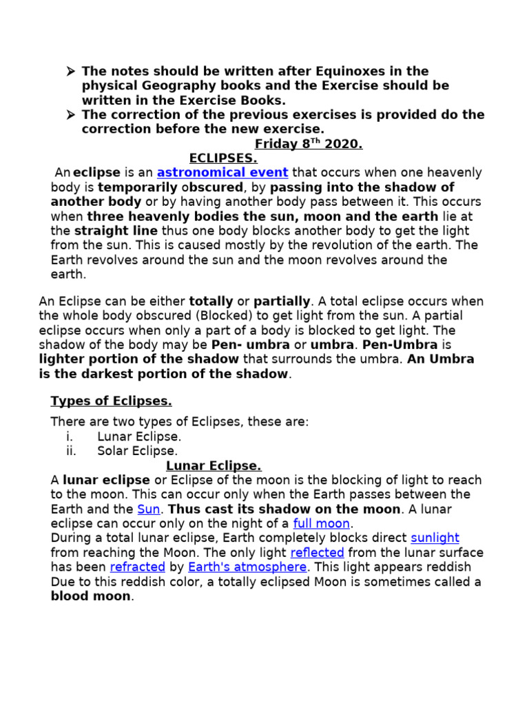Eclipses | PDF | Eclipse | Solar Eclipse