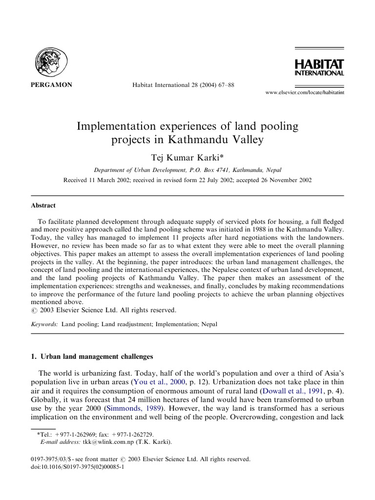 Implementation Experiences of Land Pooli | PDF | Kathmandu | Taxes