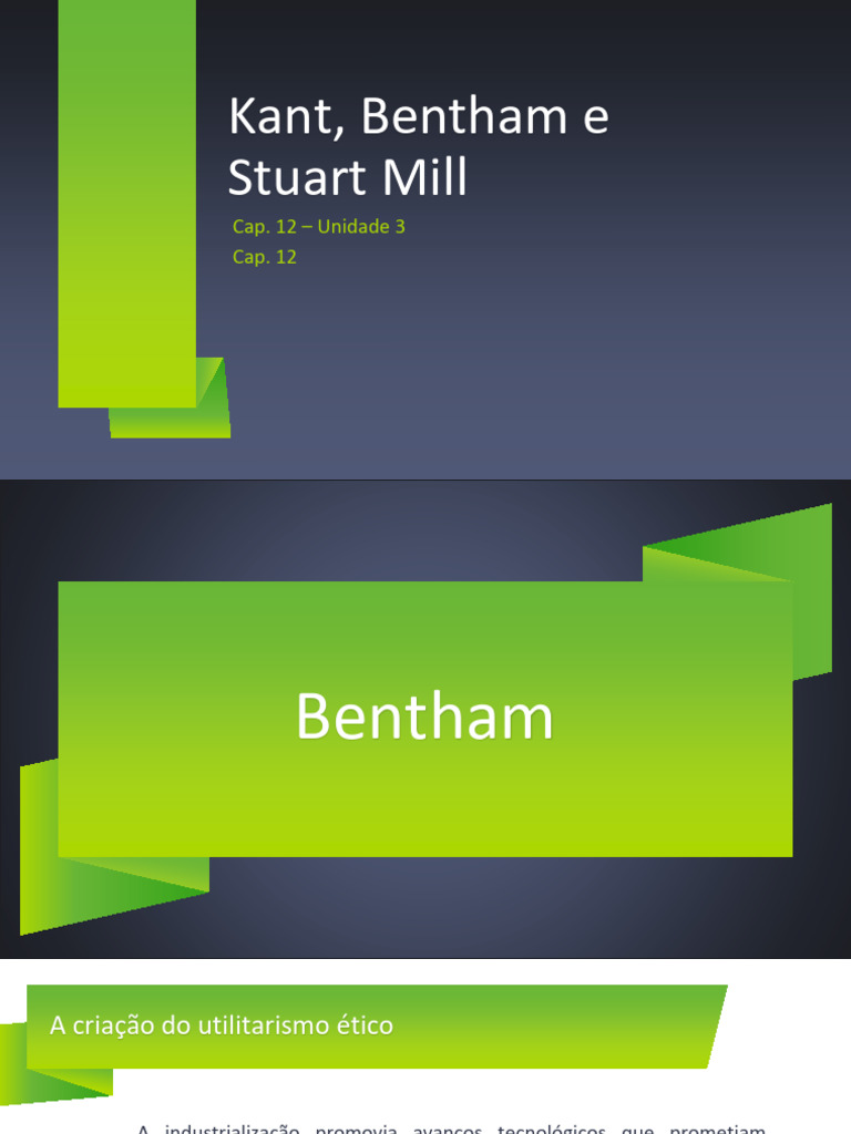 Utilitarismo: Bentham, Kant e Mill | PDF | Prazer | Utilitarismo