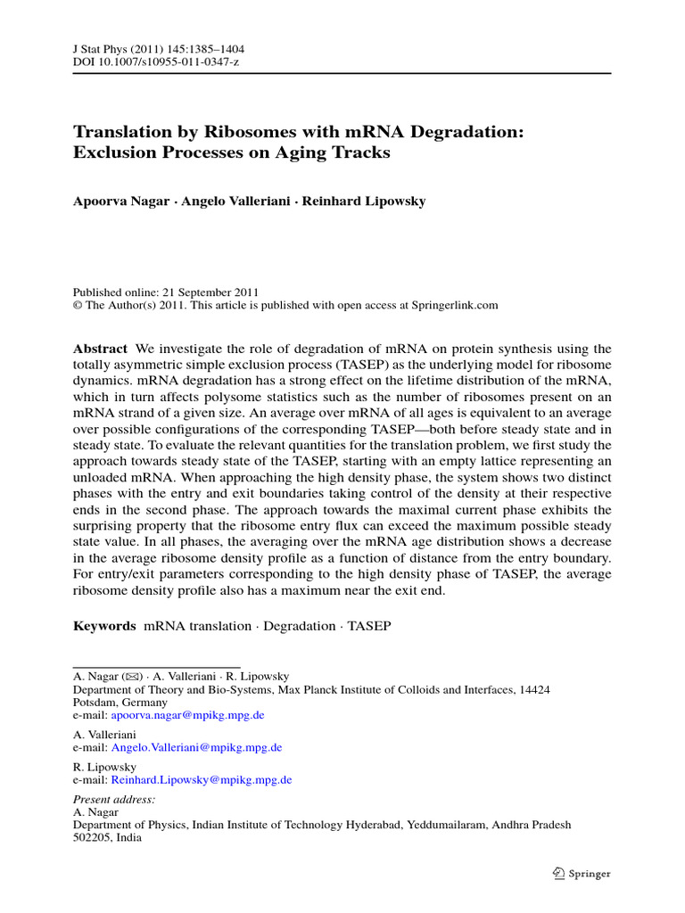 346 | PDF | Translation (Biology) | Messenger Rna