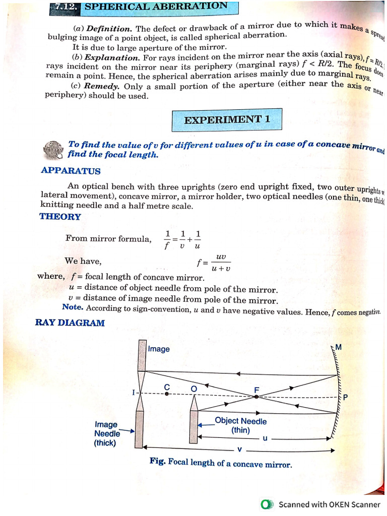 Concave Mirror | PDF
