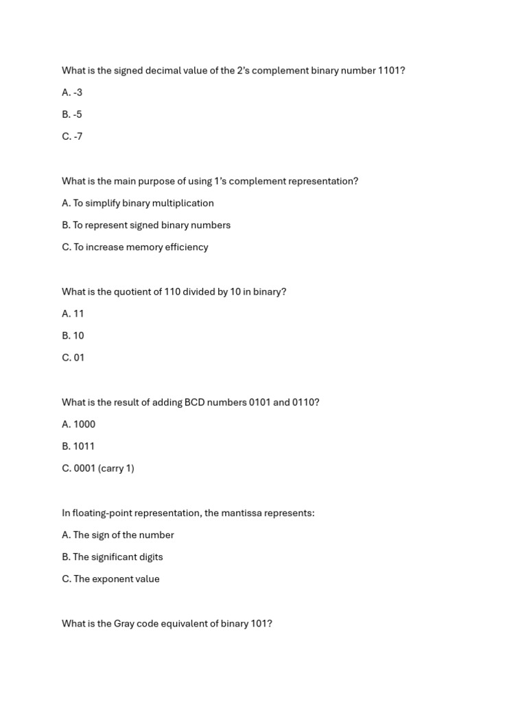 Digital Electronics Final Exam Reviewer | PDF | Binary Coded Decimal | Bit
