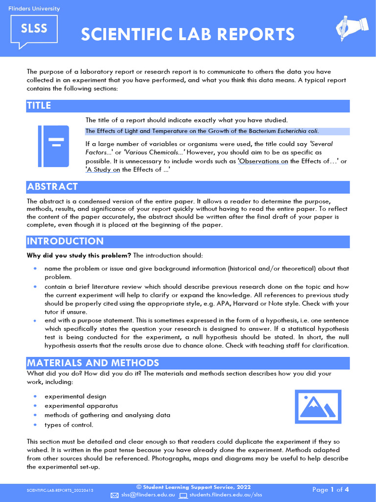 Essentials of Scientific Lab Reports | PDF | Angular Resolution ...