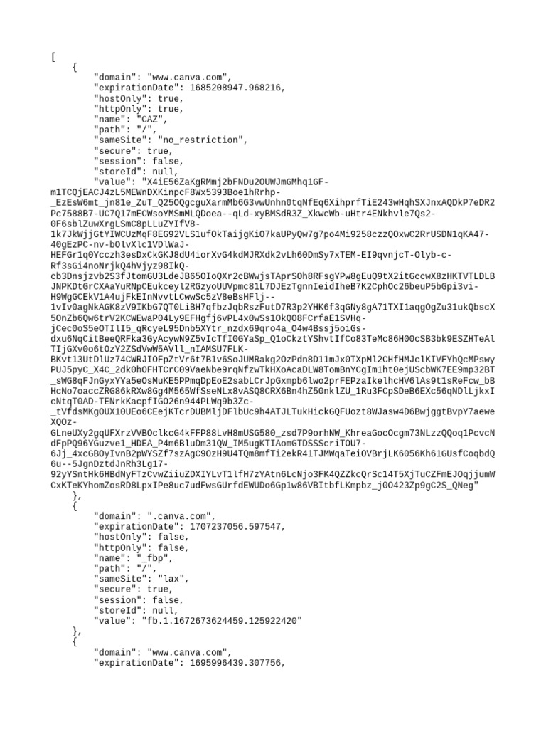 Canva Cookie Data Overview | PDF | Sql | Databases