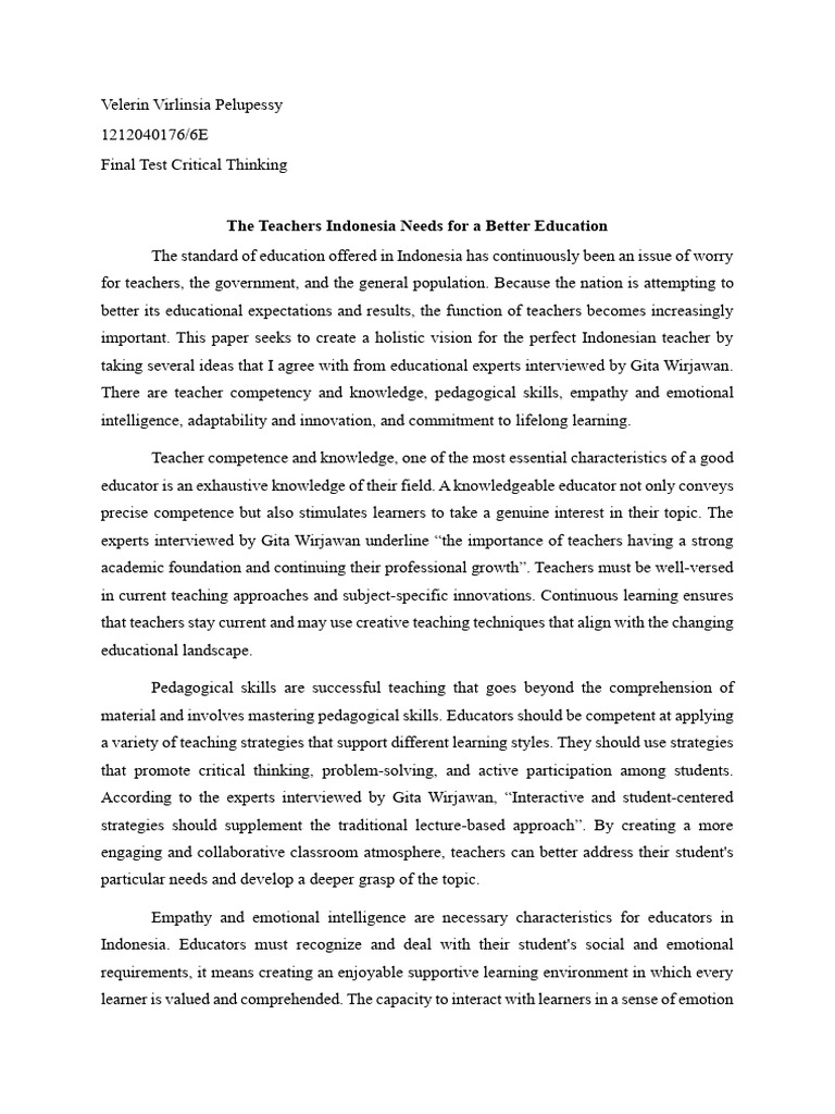 Velerin Virlinsia P_1212040176_Final Test Critical Thinking | PDF ...