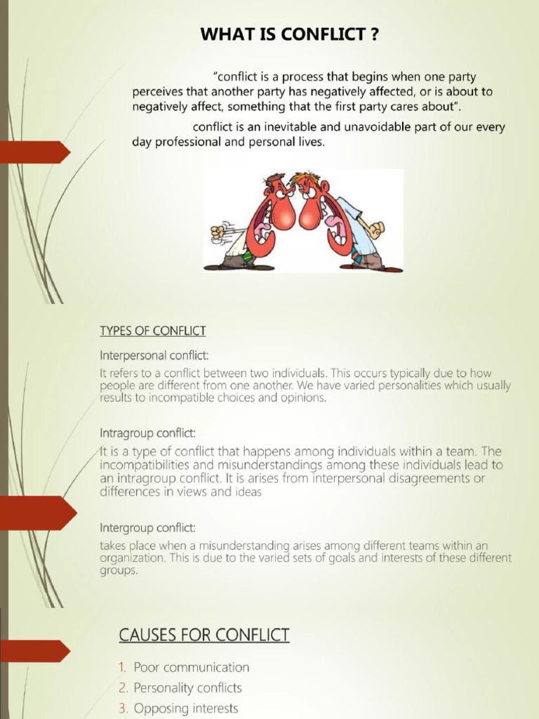 Conflict Management - Resolution | PDF