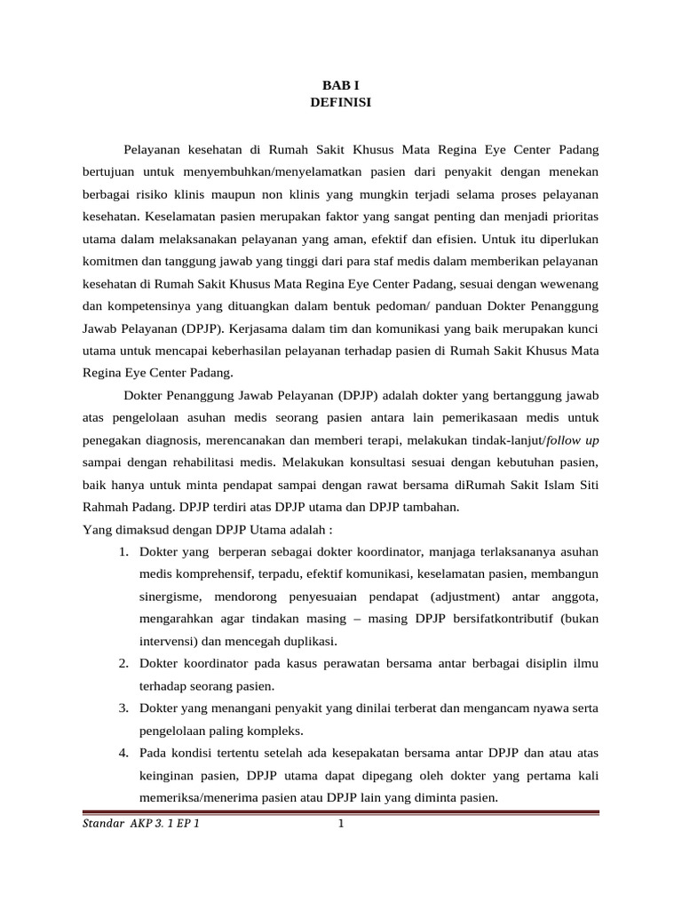 Akp 3. 1 Ep I Panduan-Dpjp | PDF