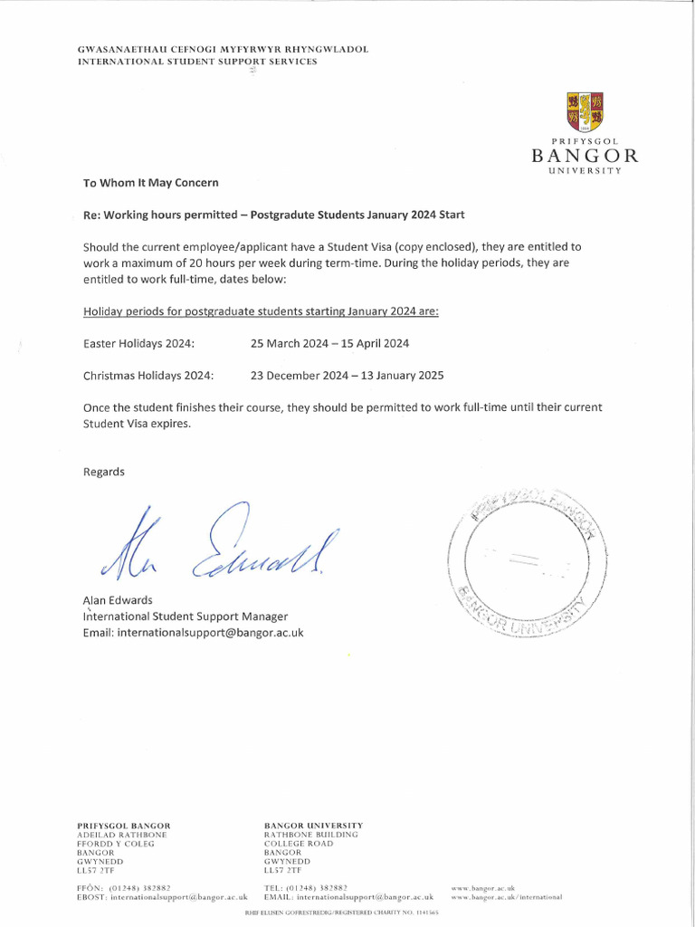 Jan Work 2024 Letter | PDF