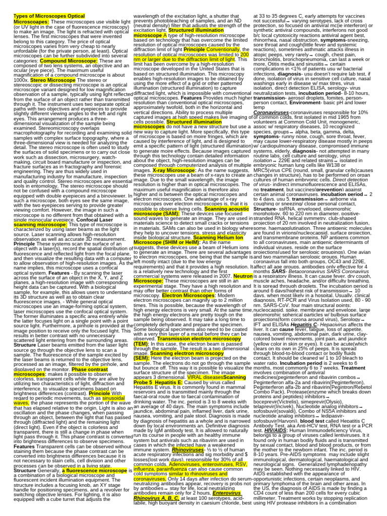 337190349 Microbe Mission Cheat Sheet Docx | PDF | Influenza | Infection