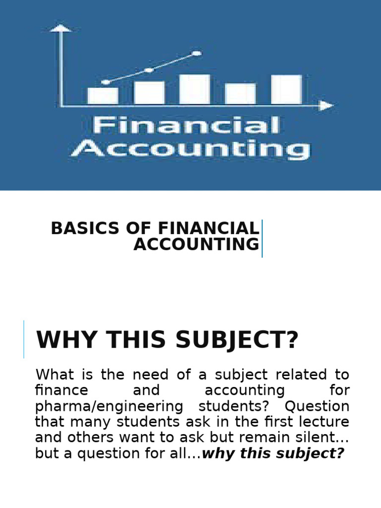Basics of Accounting - Course Anchor | PDF | Expense | Accounting