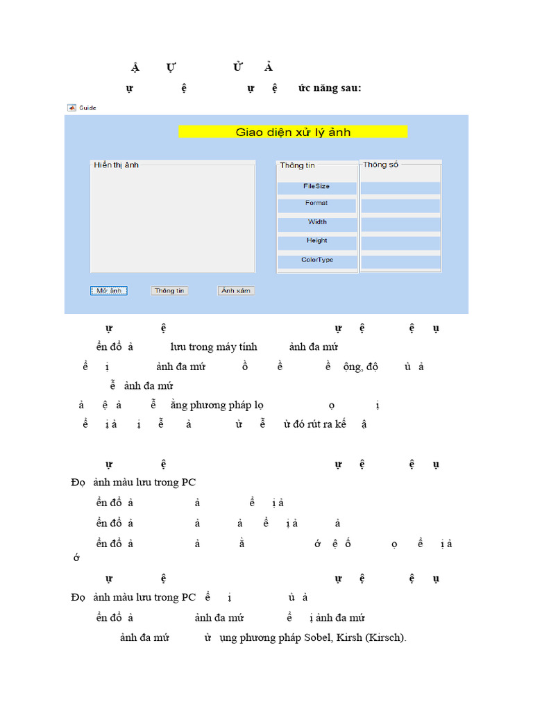 BÀI TẬP THỰC HÀNH XỬ LÝ ẢNH TRÊN MATLAB-PYTHON | PDF