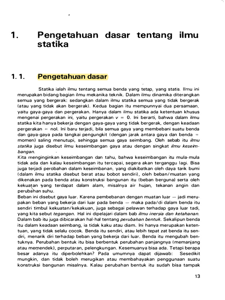 Pertemuan 3 - Pengertian Statika Dan Gaya | PDF