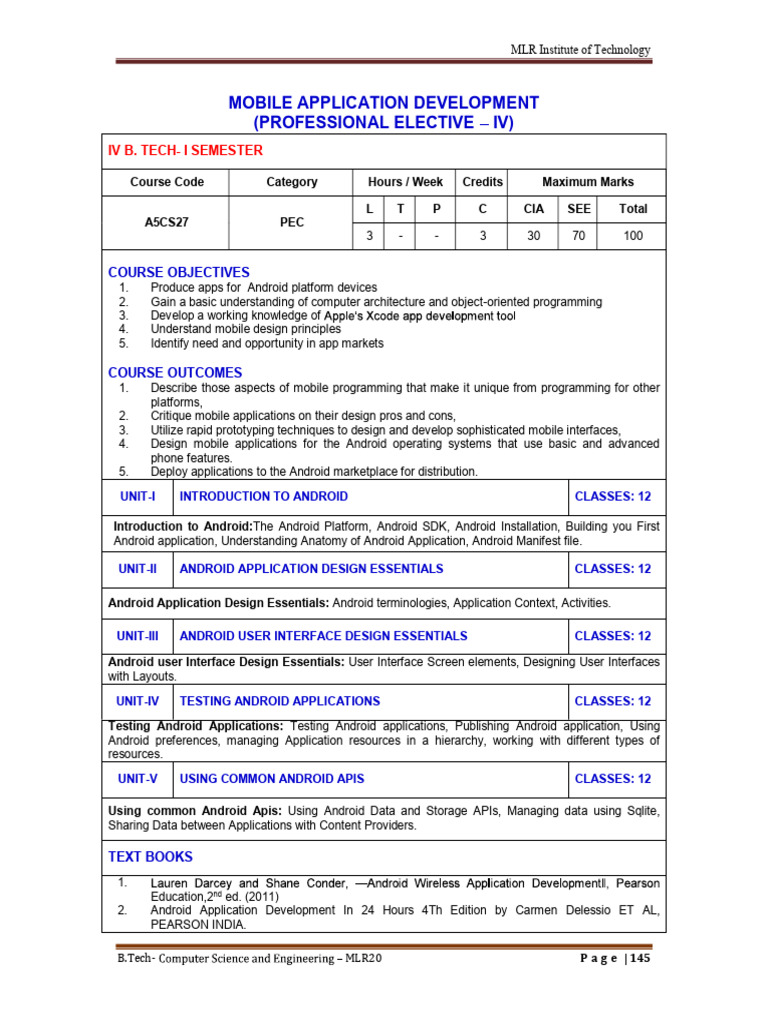 MOBILE-APPLICATION-DEVELOPMENT(PE4) | PDF | Android (Operating System) | Mobile App