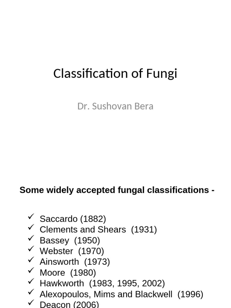 Fungal Classification Methods Overview | PDF