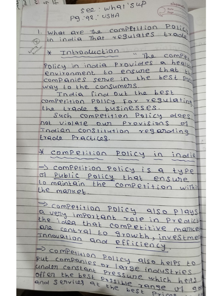 Competition Law Notes | PDF