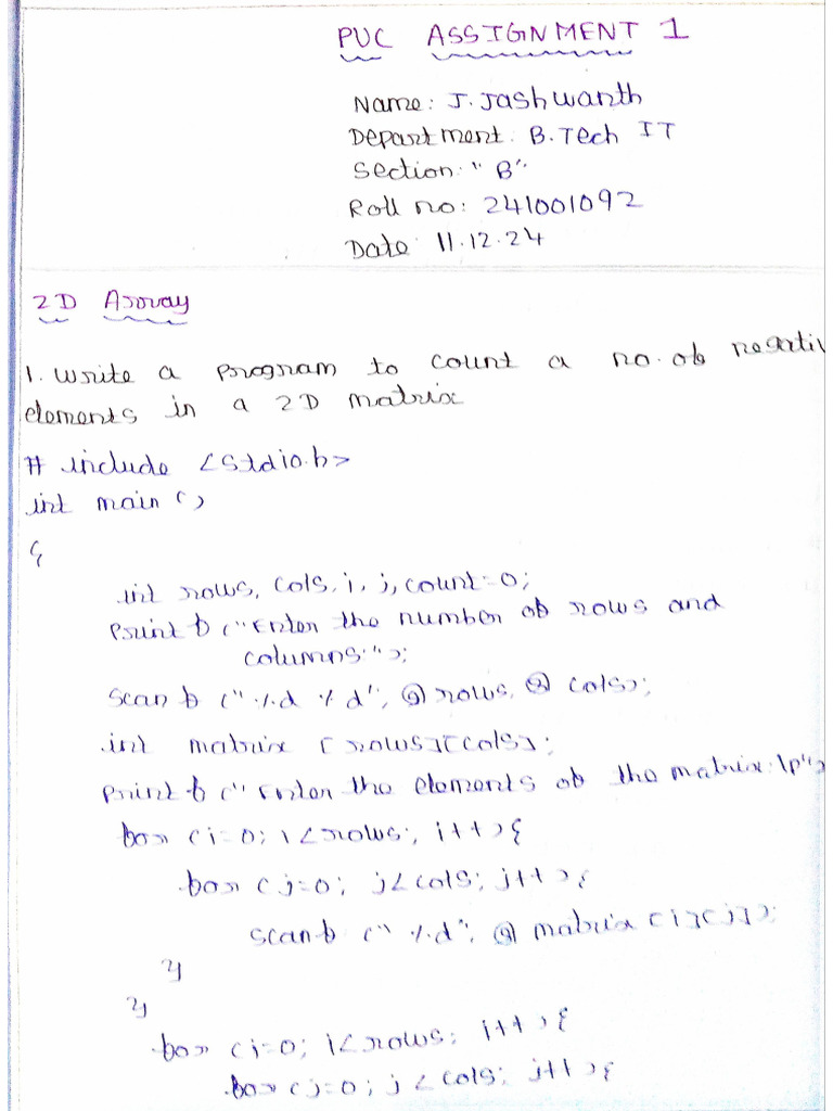 PUC Assignment 1 | PDF