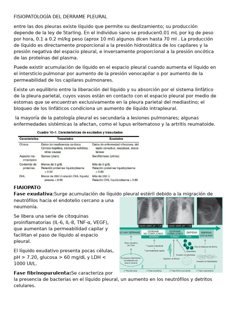 Derrame Pleural | PDF | Especialidades Medicas | Medicina CLINICA