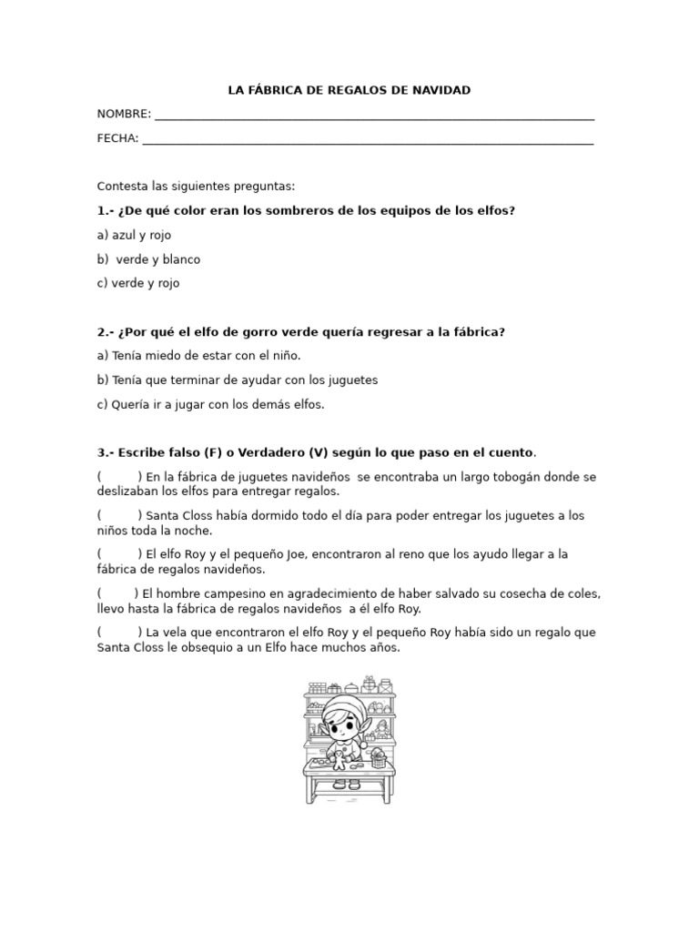 Cuento y actividades de Navidad para niños | PDF