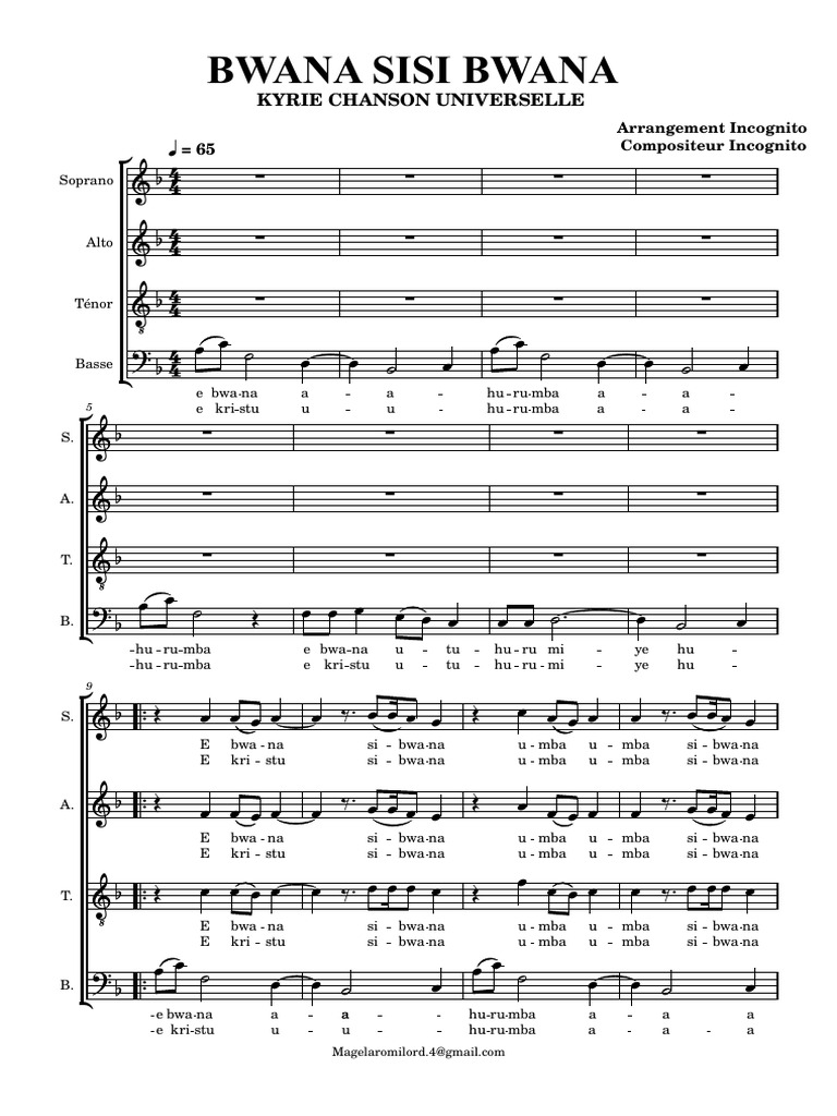 Bwana Sisi Bwana | PDF