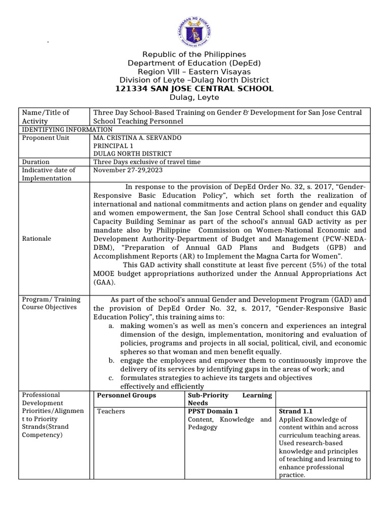 Gad Training Design SJCS | PDF | Learning