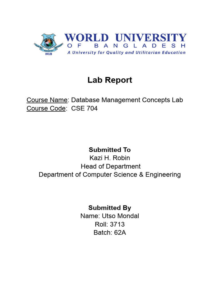 LabReport DBMC | PDF