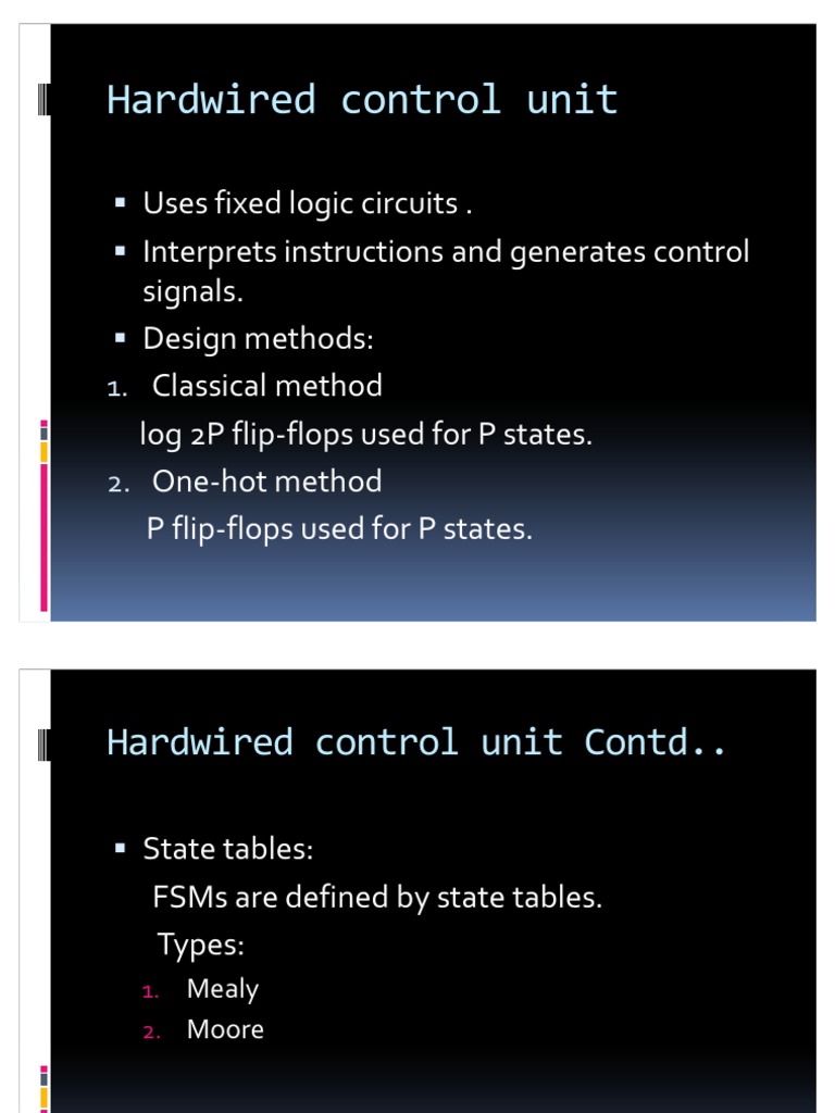 Hardwired Control Unit | PDF | Teaching Methods & Materials | Computers