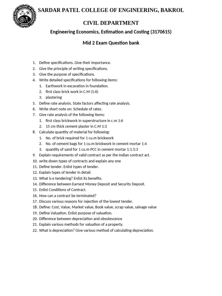 EEEAC - Mid 2 Exam Question Bank | PDF
