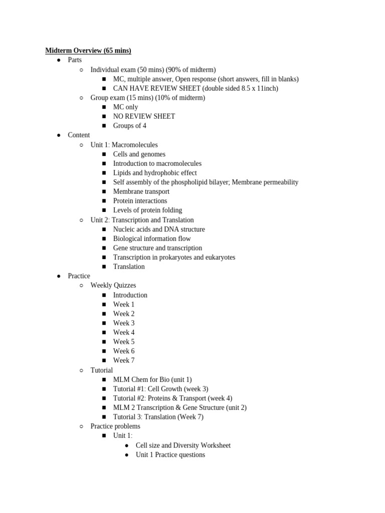 BIO MIDTERM | PDF | Rna | Cell Membrane